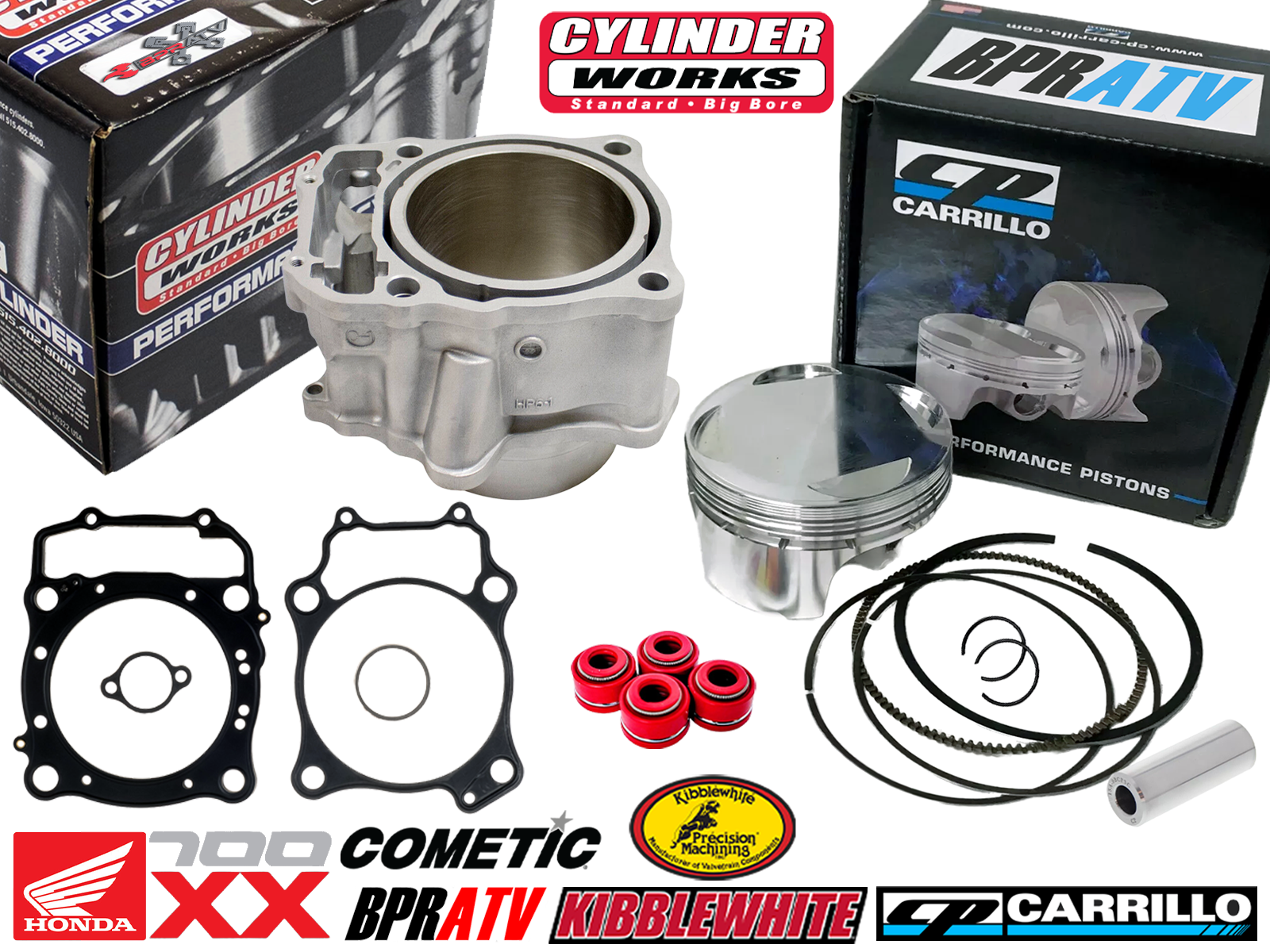 Honda TRX700XX TRX 700XX 102mm Stock Bore Cylinder CP Piston Top End R ...
