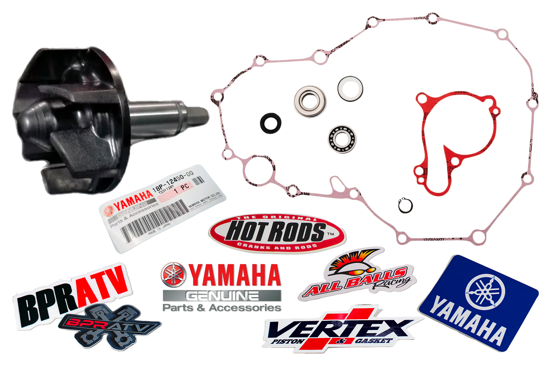 Yamaha OEM YFZ450R YFZ 450R Water Pump Kit Hot Rods Vertex OE Shaft Se ...