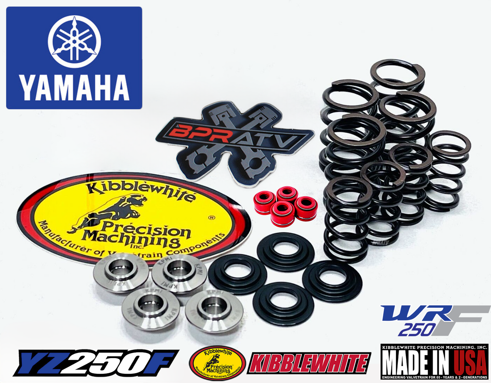 19-25 Yamaha YZ250F YZ 250F Kibblewhite Race Titanium Valves Springs K ...