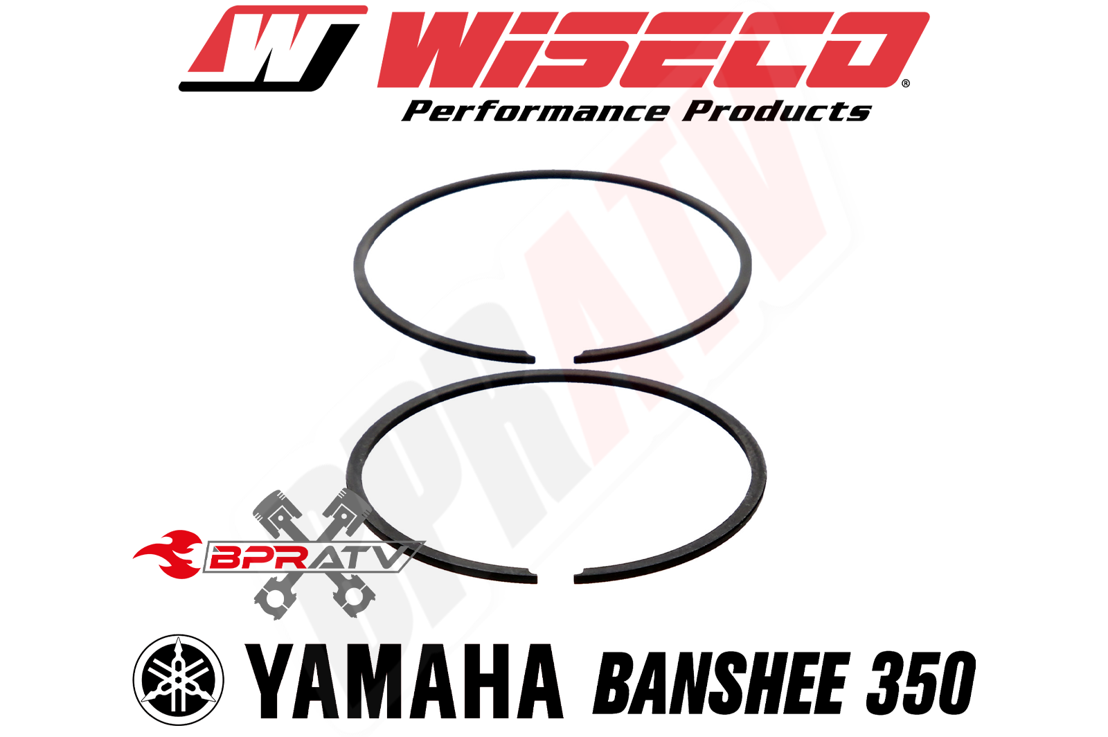 Banshee 350 65.25 mm Bore Wiseco Piston Rings Rebuild Set 2569CD (Pair — BPRATV