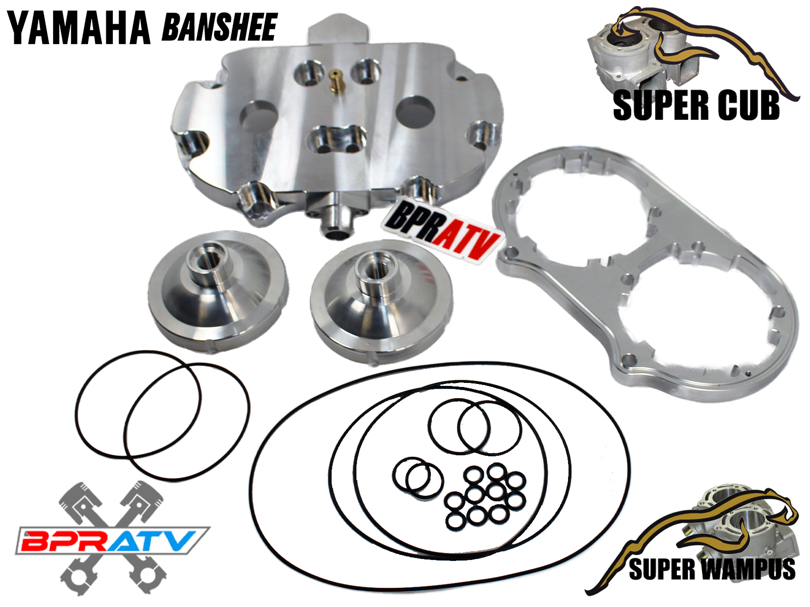 BPRATV Banshee Cheetah Super Cub Head BILLET Cylinder Head 27cc Domes