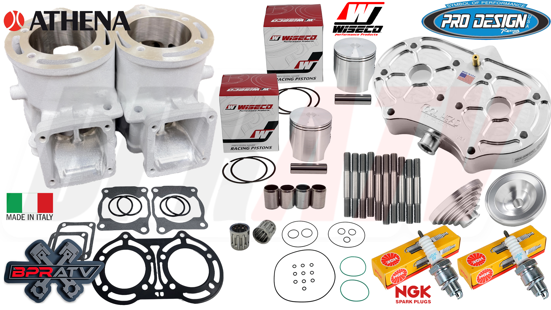 Banshee Athena Wiseco 68mm Big Bore 421 Stroker Crank Piston Pro Desig ...