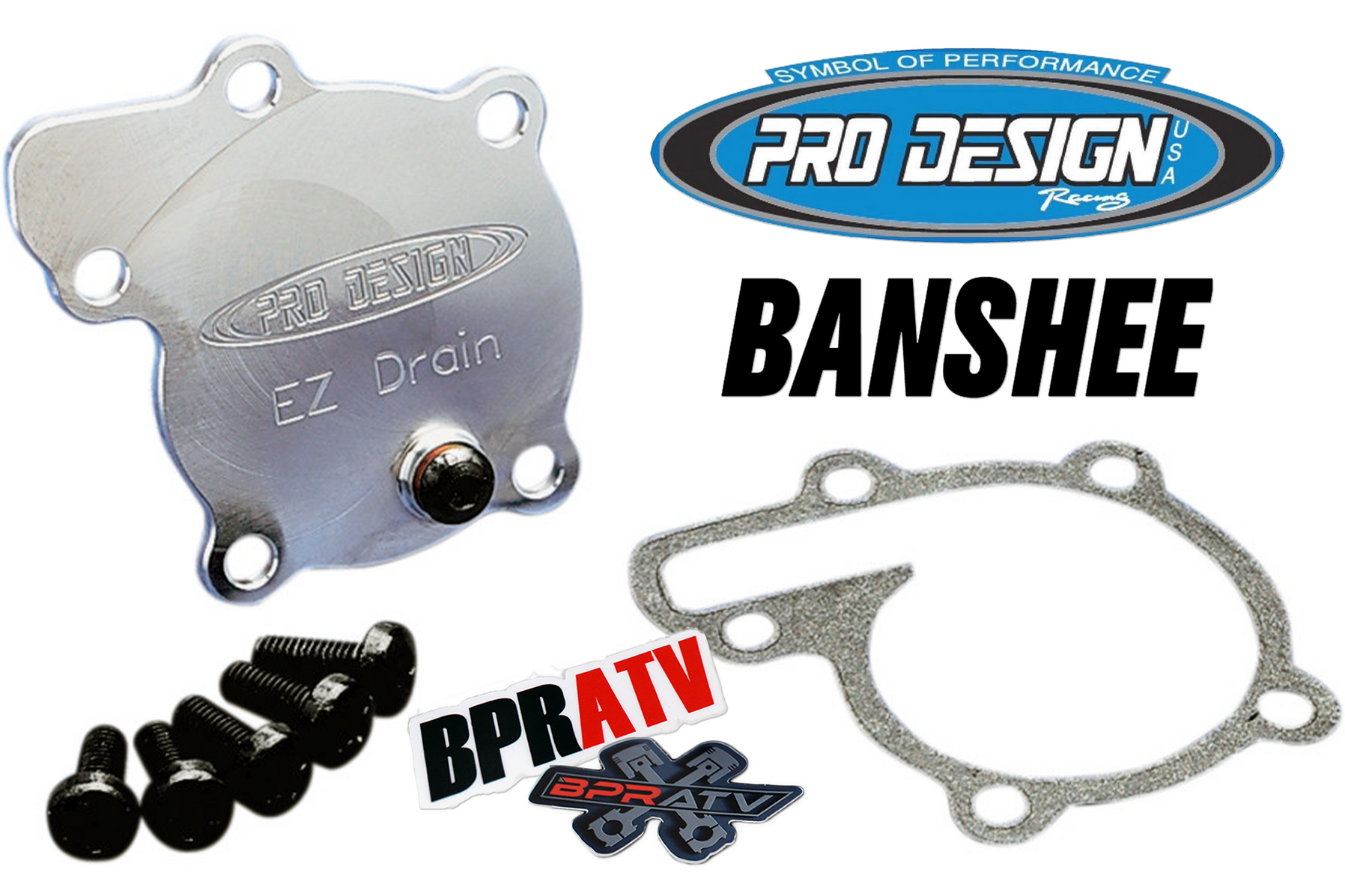Banshee Pro Design Billet Water Pump Banshee E-Z Drain Cover Kit BPRAT ...