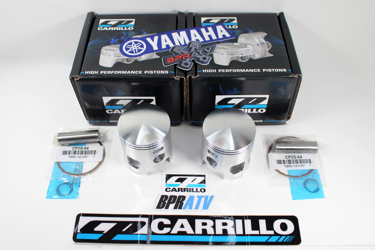 Yamaha Banshee CP Carrillo Pistons 64mm Stock Bore Forged Piston Set T ...