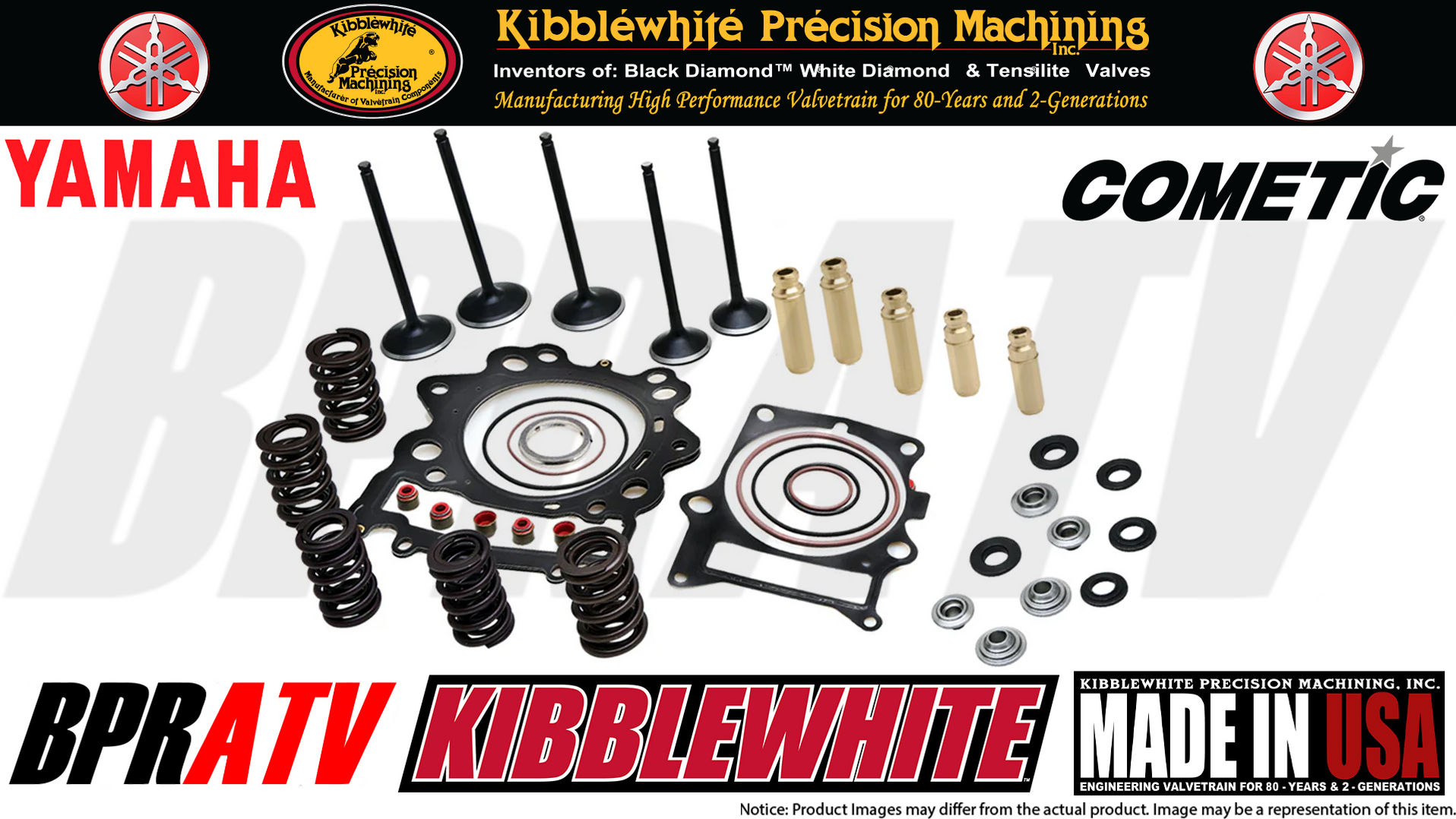 Yamaha Grizzly 660 Kibblewhite Cylinder Head Service Kit Valves Guide ...