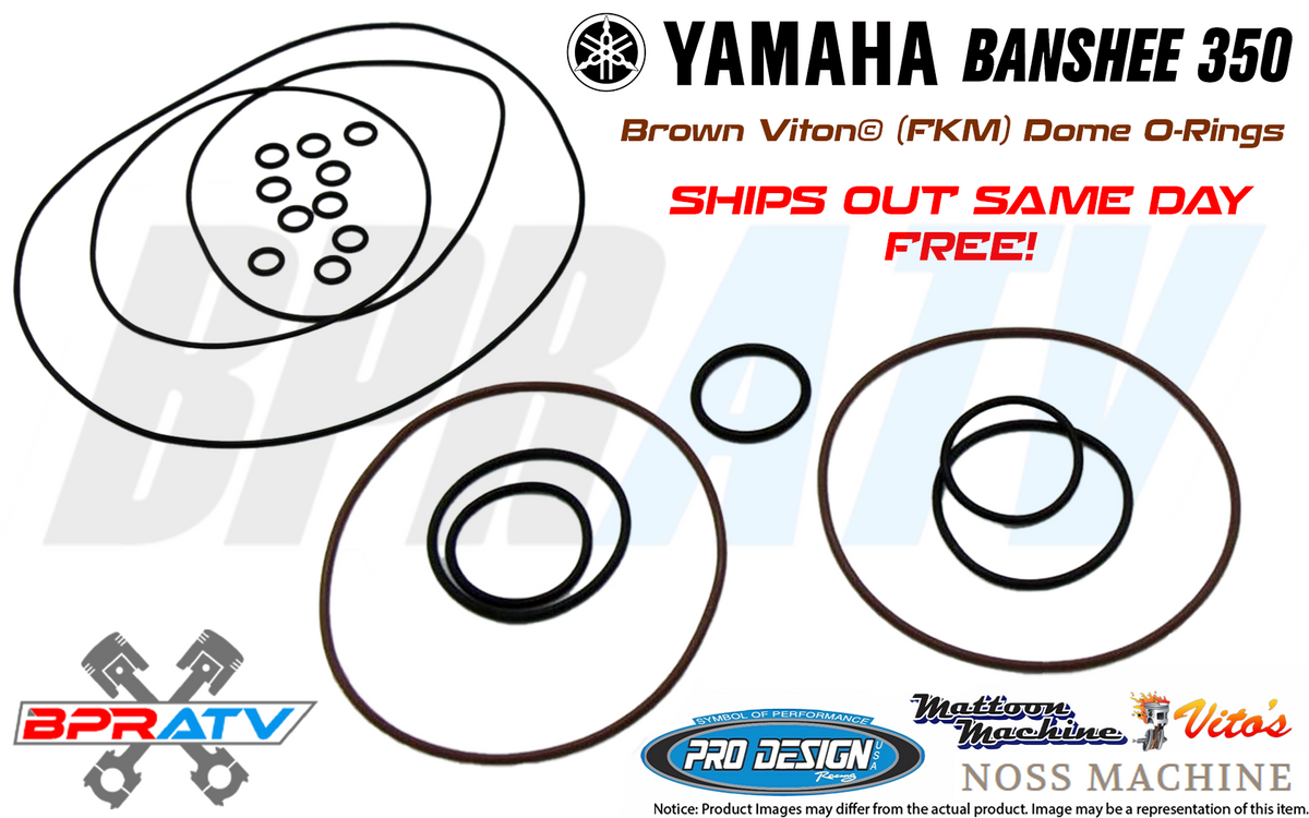 Yamaha Banshee 350 BPRATV Cool Head Domes Orings O-rings BROWN VITON O