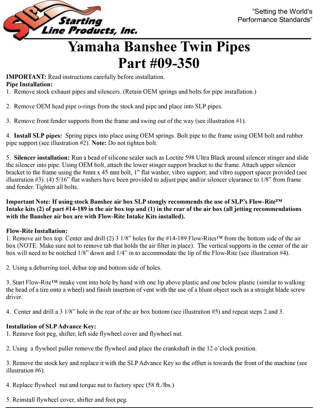 Yamaha BANSHEE SLP EXHAUST TWINS PIPES Stage 2 Pro Flow Filter Pre-Fil ...
