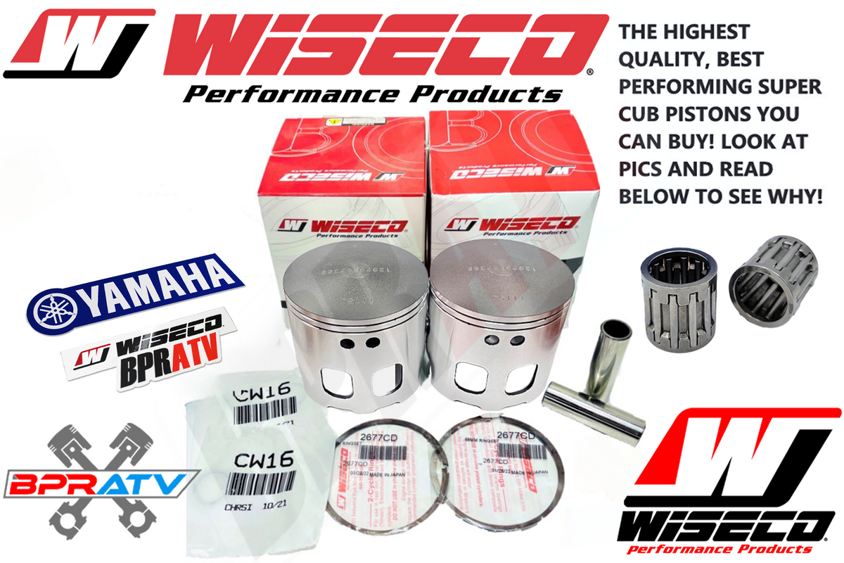 Banshee 521 Super Cub Pistons 72mm 10mm Cub Wiseco Racer Elite Coated ...