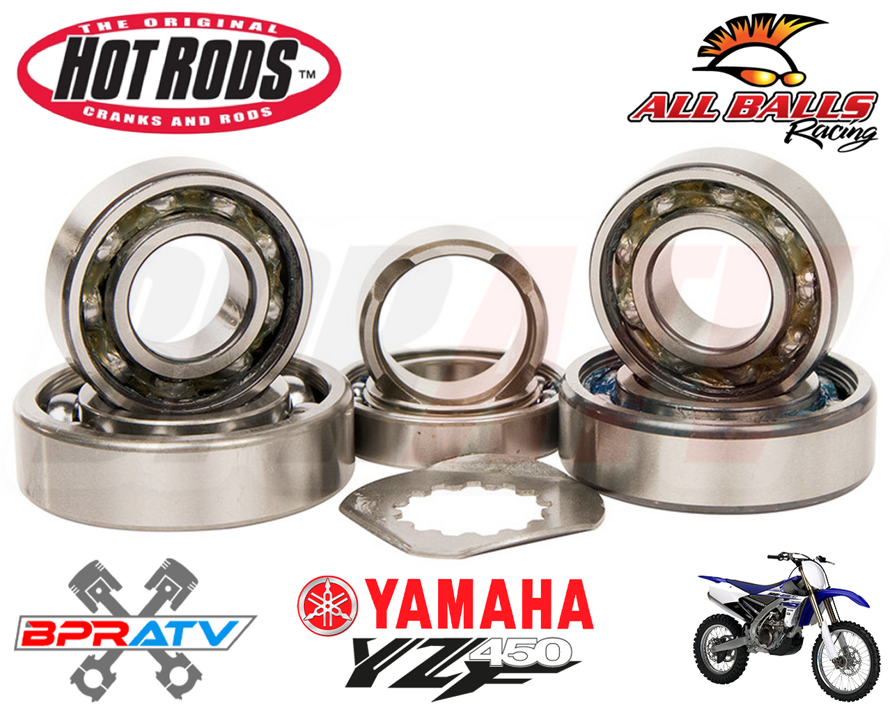 16-21 Yamaha YZ450F YZ 450F Hot Rods Heavy Duty Transmission Bearings ...