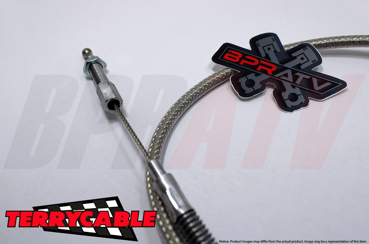 Yamaha Banshee Terrycable Steel Braided 2 into 1 Single Carb Kit Throt ...