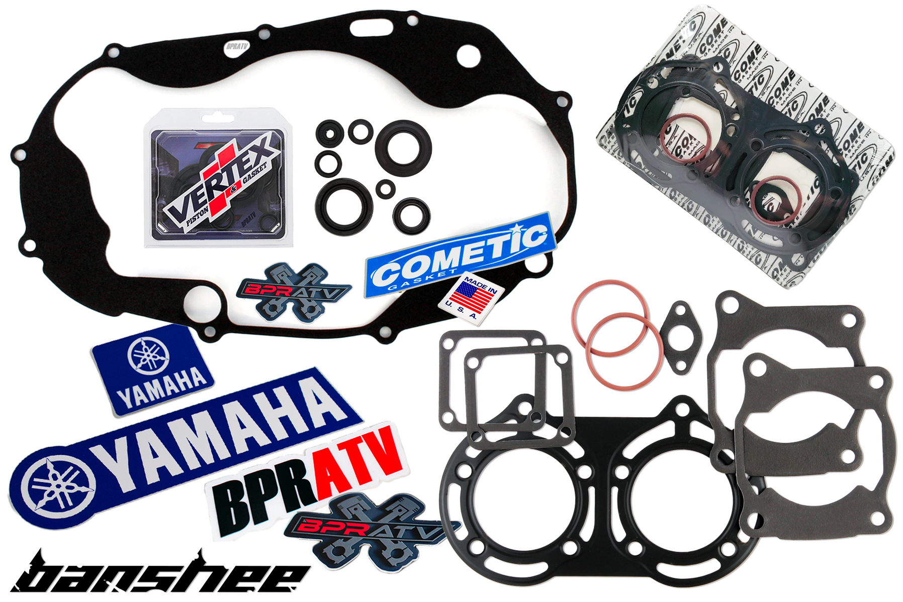 Yamaha Banshee 421 Cometic Complete Engine Gasket Set Vertex Engine Se ...