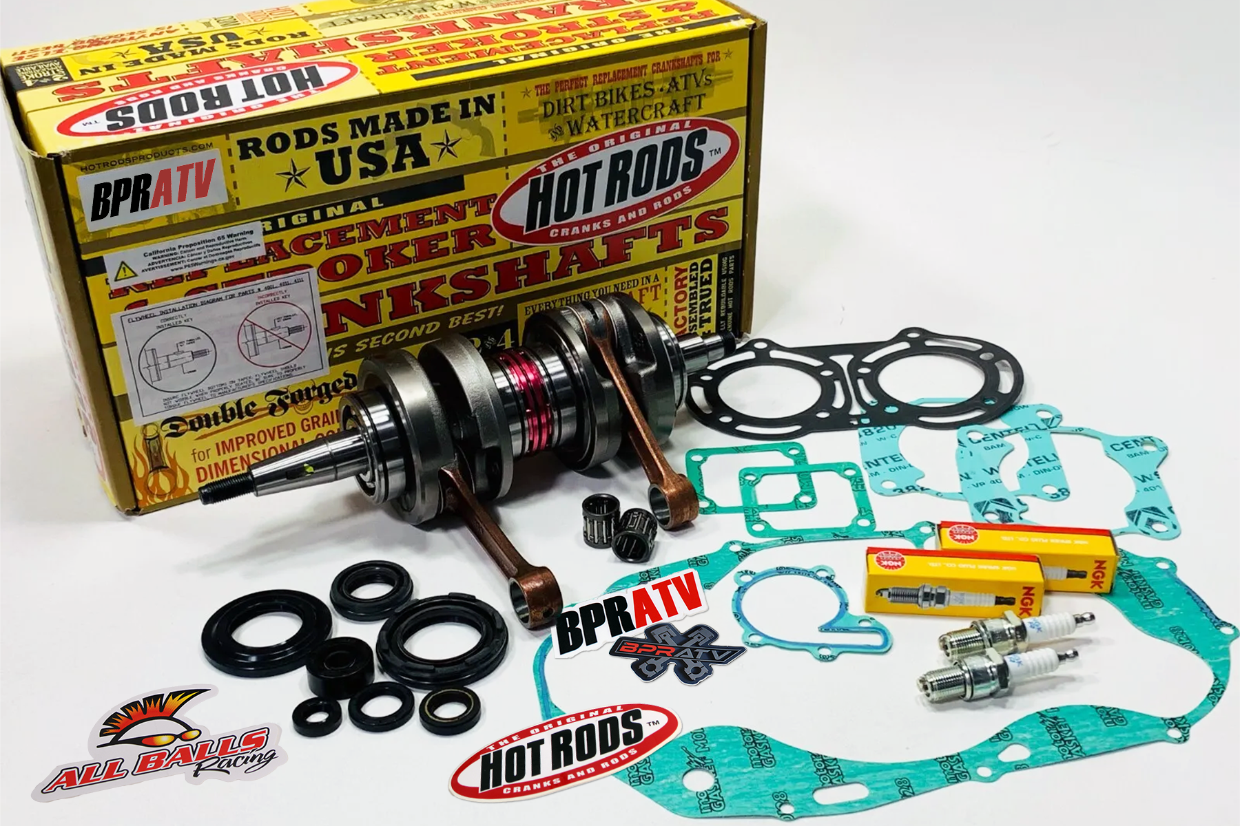 Yamaha Banshee YFZ 350 Stock OEM Heavy Duty Crank Crankshaft Rods Gask ...
