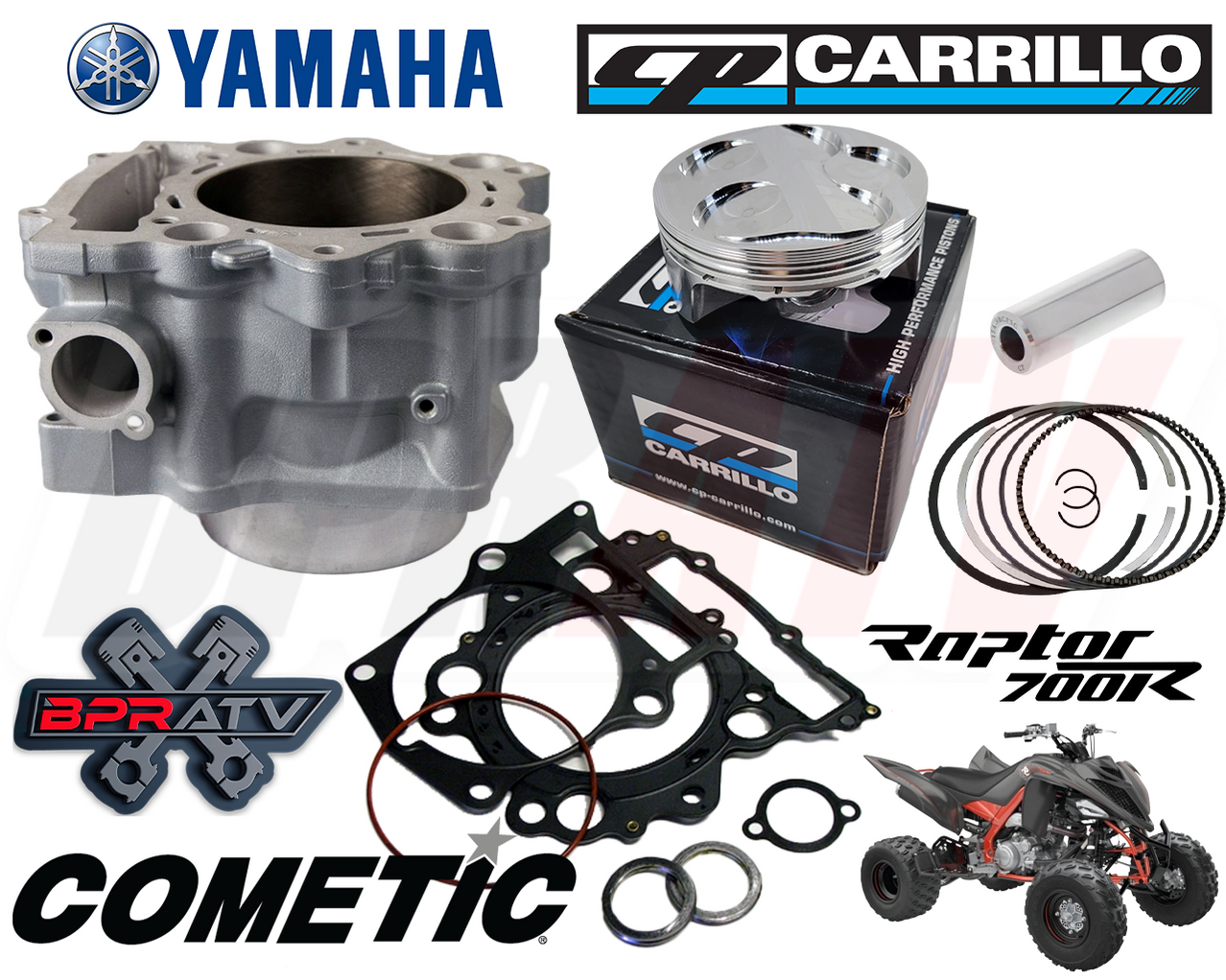 Yamaha Raptor 700 '06-25 734cc Big Bore Kit 105.5mm CP Piston Cometic ...