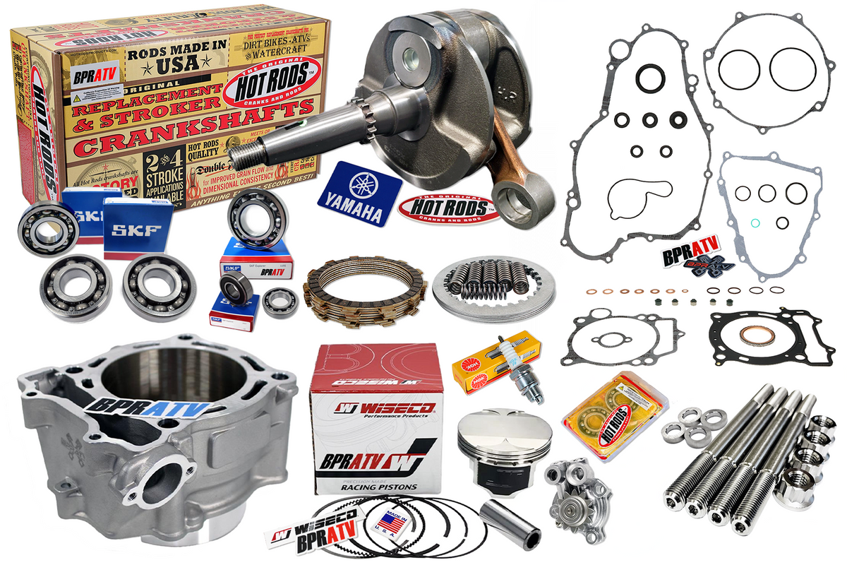 YFZ450R 98mm Big Bore Complete Engine Rebuild Kit + Oil Pump & Ti Studs ...
