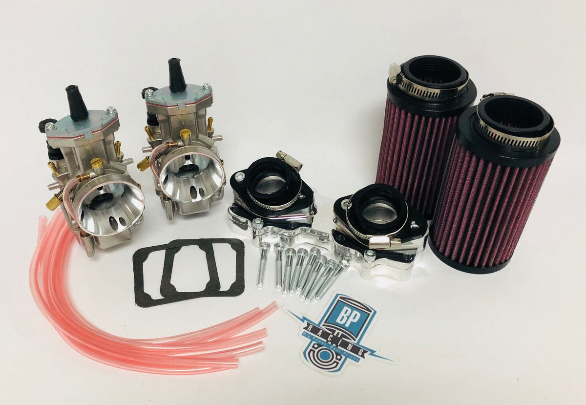 Banshee 34m 34 Mil PWK Style Carbs Carb Carburetors Intake Manifold Se ...