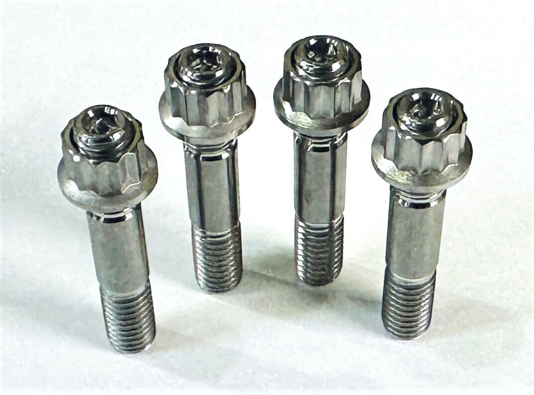 V Star 1300 TITANIUM Exhaust Studs 12 Point Nuts Ti 95612-08625-00 Stu ...