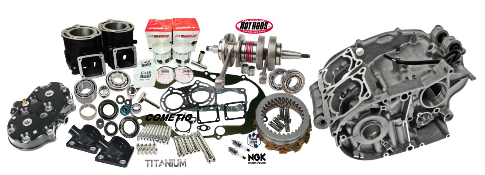 Yamaha Banshee OEM Cases Complete Rebuild Kit Cylinder Stock Top Botto ...