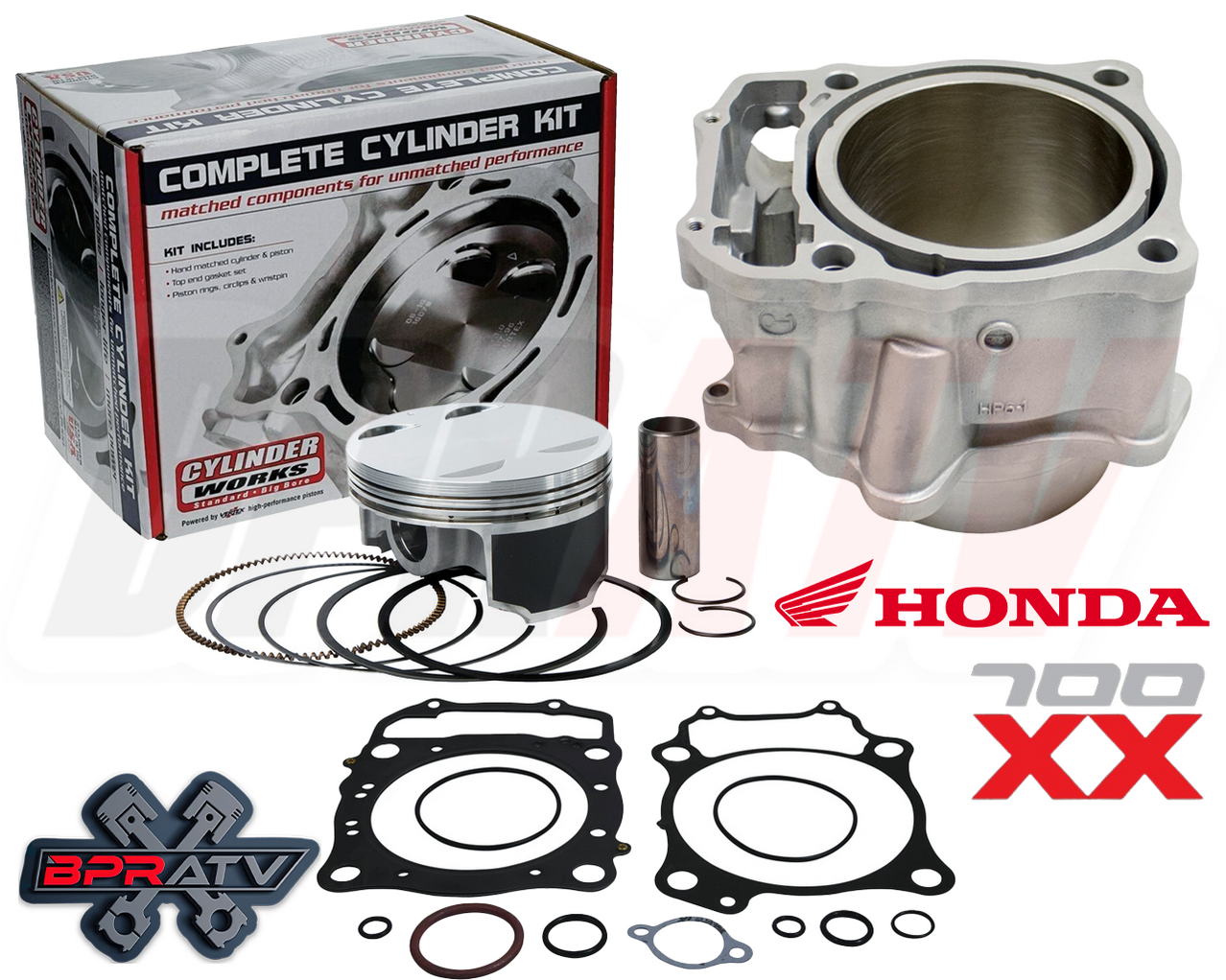 Honda TRX 700XX 105mm +3 727cc Cylinder Works BIG BORE Top End End Reb ...