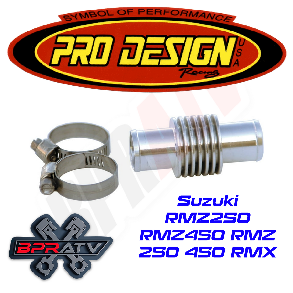 Pro Design CNC Billet In Line Super Cooler Suzuki RMZ250 RMZ450 RMZ 25 ...