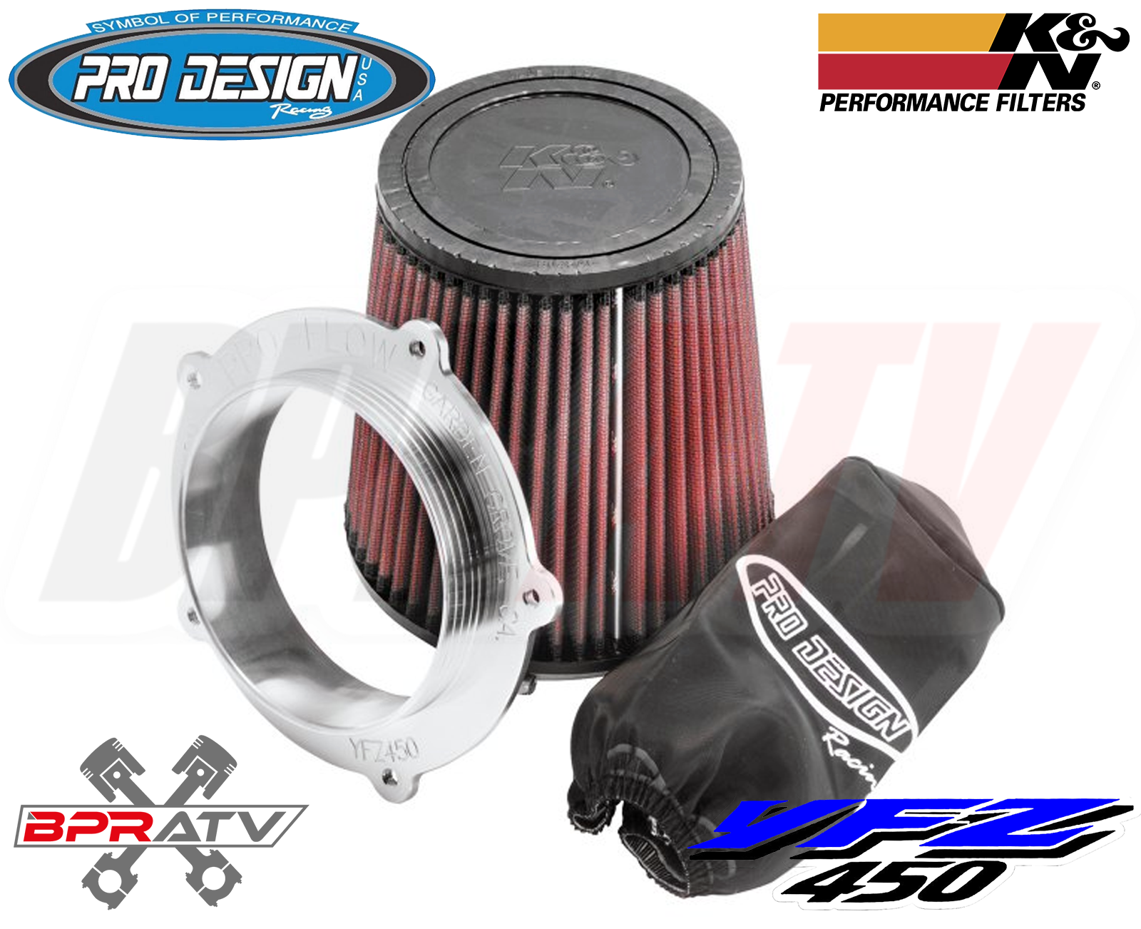 Yamaha YFZ450 YFZ 450 YFZ450R 450X Pro Design Pro Flow K&N Air Filter ...