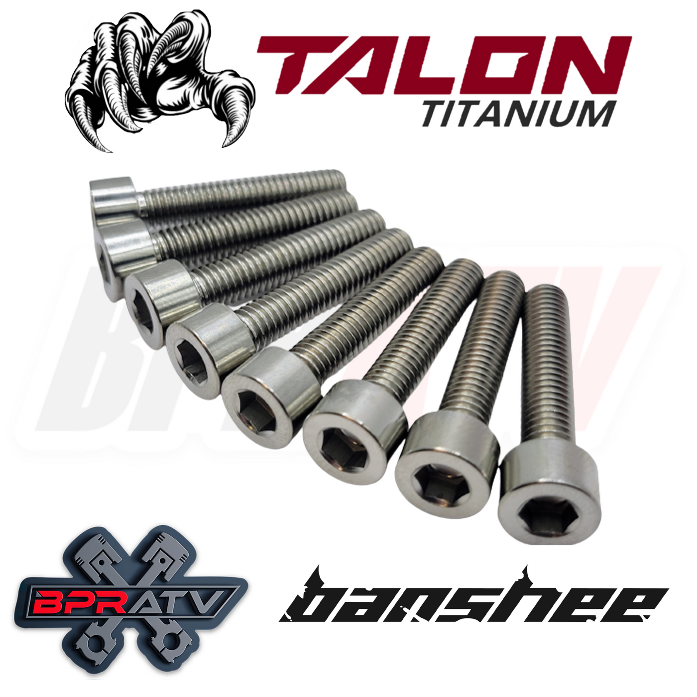 BPRATV Yamaha Banshee YFZ350 Talon Titanium Clutch Cover Bolt Kit for