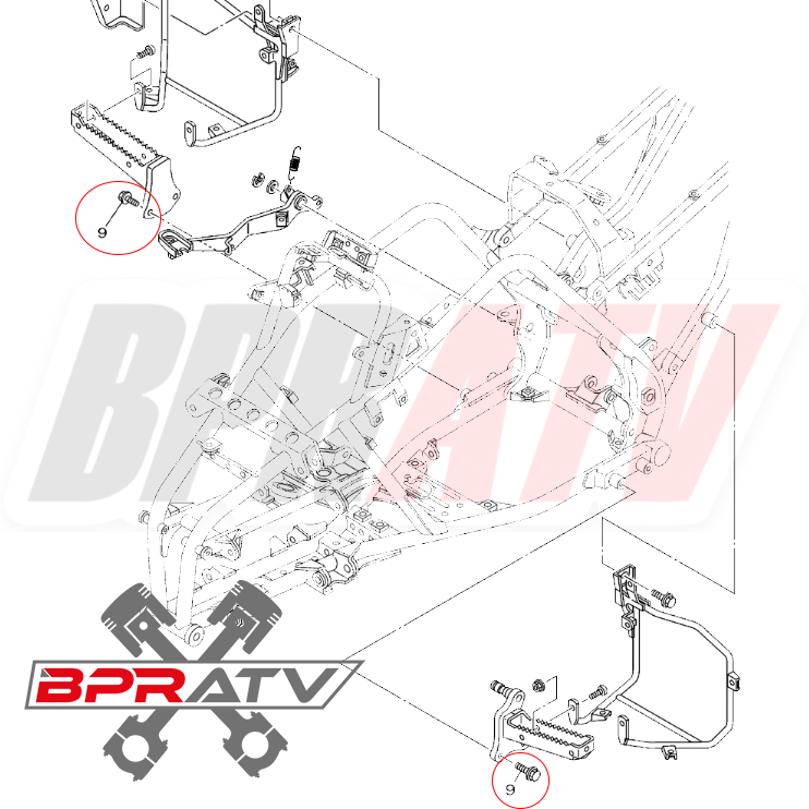 Yamaha Raptor 660 660R TITANIUM Foot Peg Bolts HEX Flange Bolt Upgrade ...